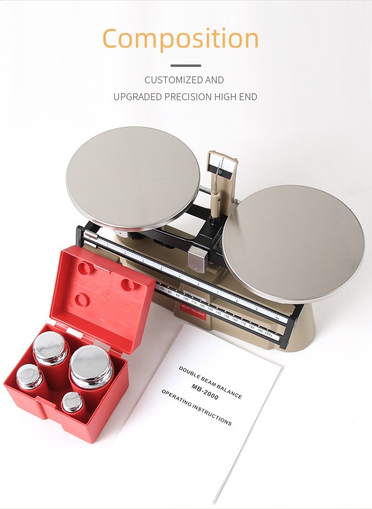 2000g/0.1g Laboratory Beam Scale Equipment/Mechanical Weighing Scale ...