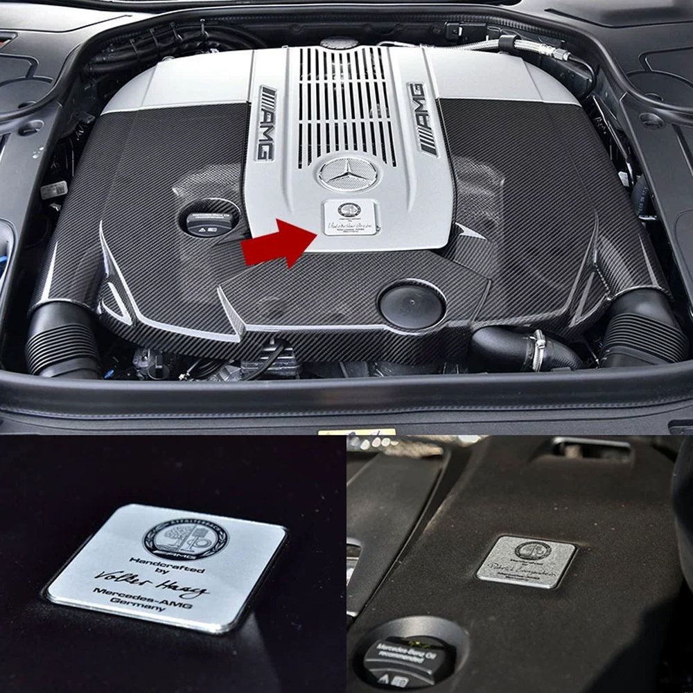 AMG Aluminum Labelling Emblems Stickers Engine Badges for Mercedes AMG ...