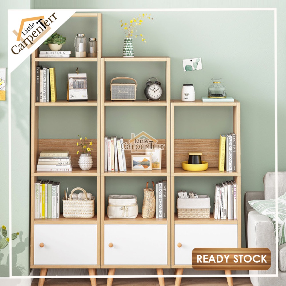 Little Carpenterr Multi-Layers Wooden Storage Rack Book Shelf Rak Buku ...
