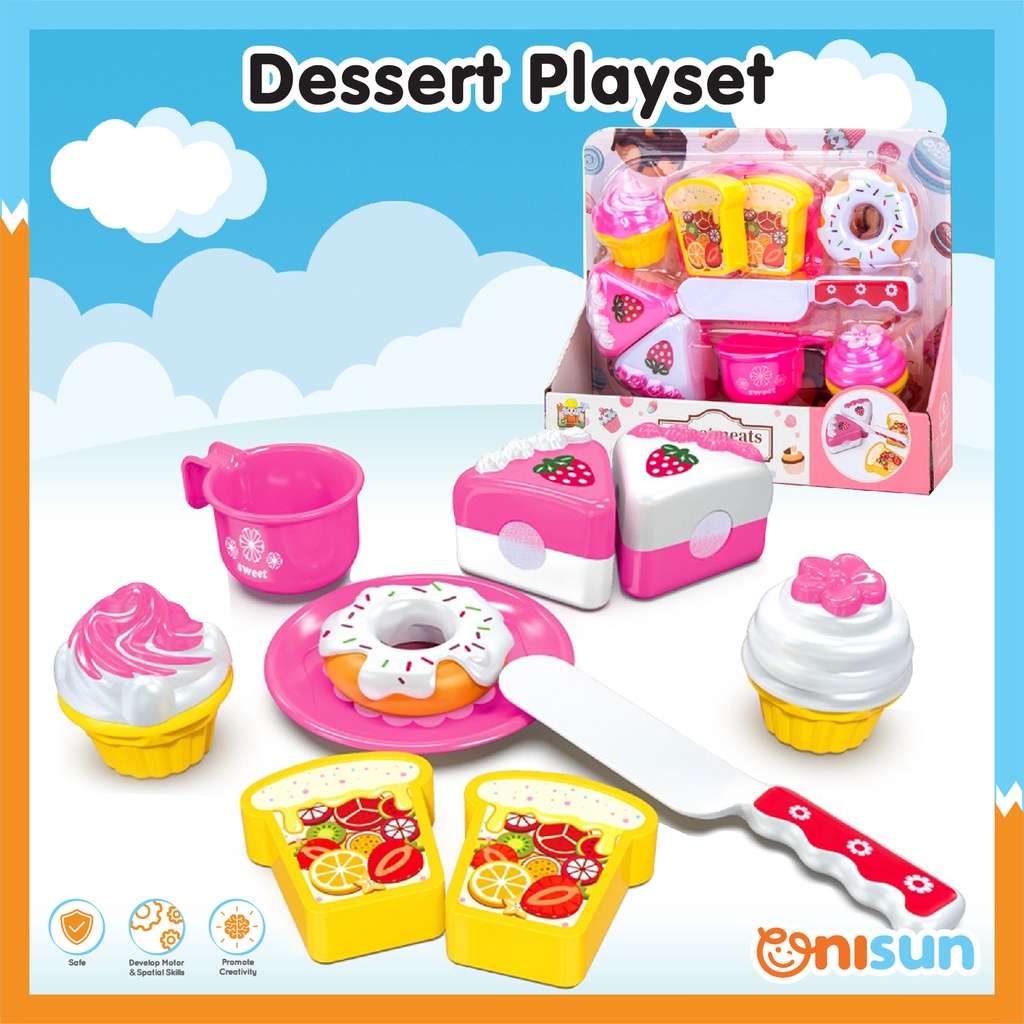 Kids Boy Girl Fun Exciting Sweet Desert Playset (Mainan makanan segera ...