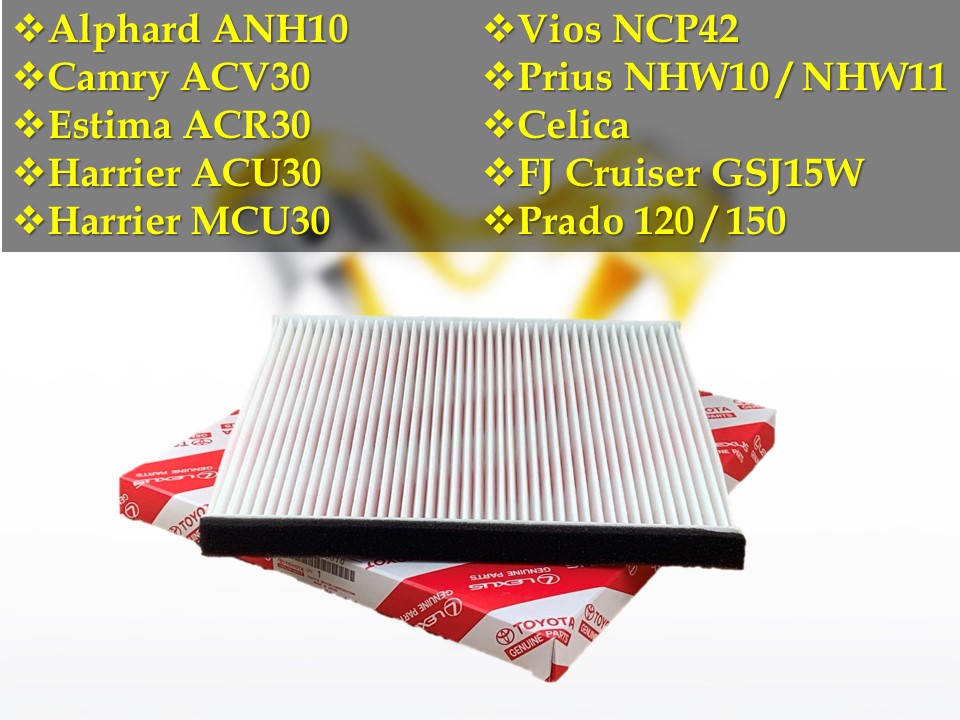 Toyota - Vios NCP42 Alphard ANH10 Camry ACV30 Estima ACR30 Harrier Prius Aircond Filter Cabin ...