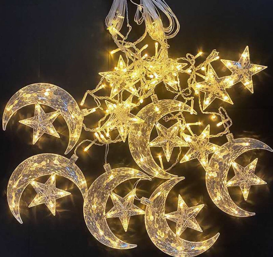 Romantika LED Fairy Light Decoration Star Moon Stellar Embrace String ...