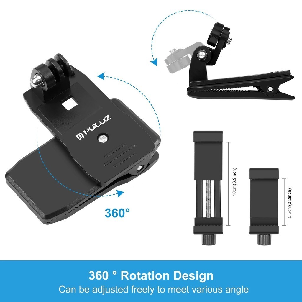 PULUZ 360 Degree Backpack Clip for GoPro/Action Camera | Shopee Malaysia