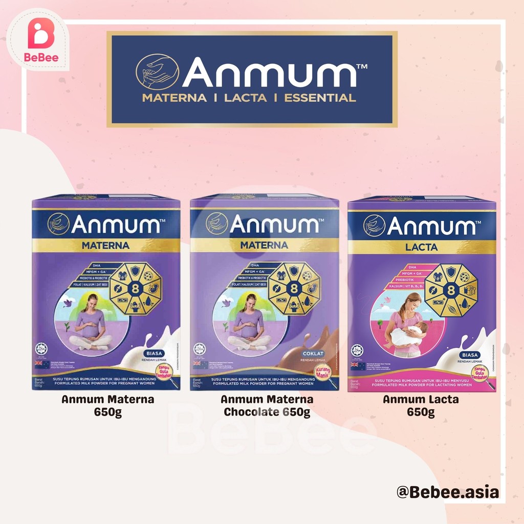 FREE SHAKER Anmum Materna & Lacta Plain Chocolate 650g Susu Ibu ...