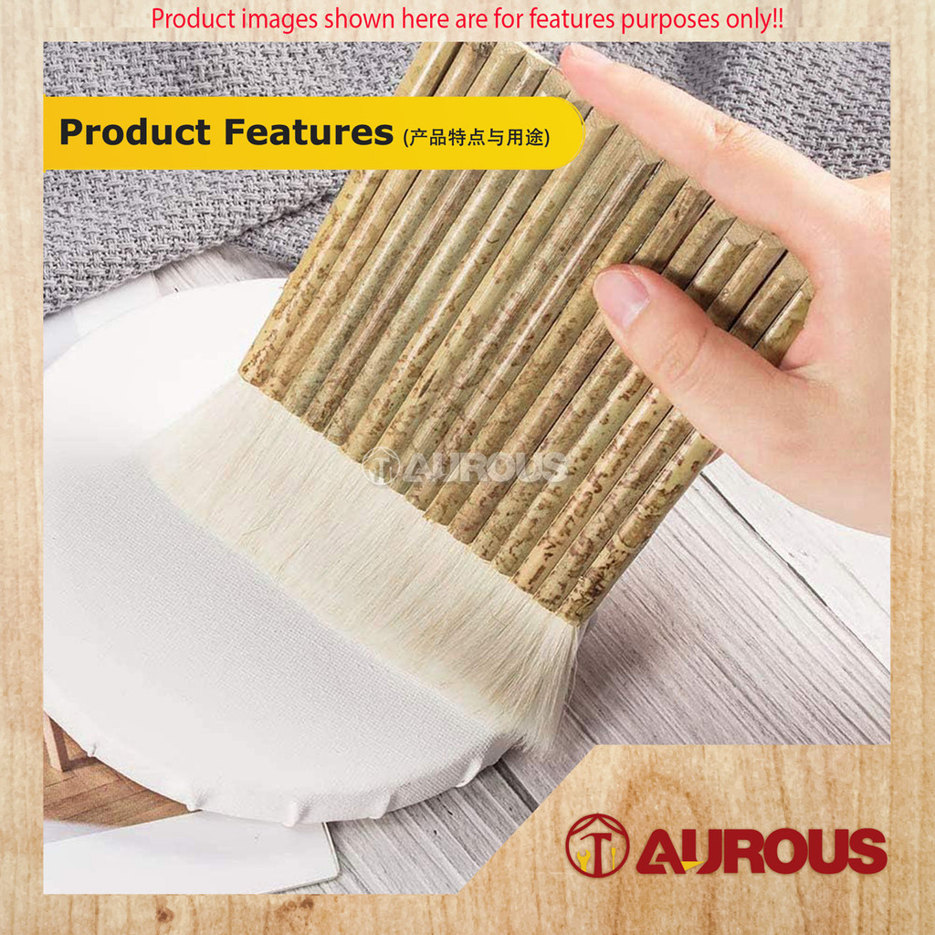 BAMBOO HANDLE WOOL BRUSH FOR PAINTING SHELLAC AND VARNISH (10 , 12 , 14 ...