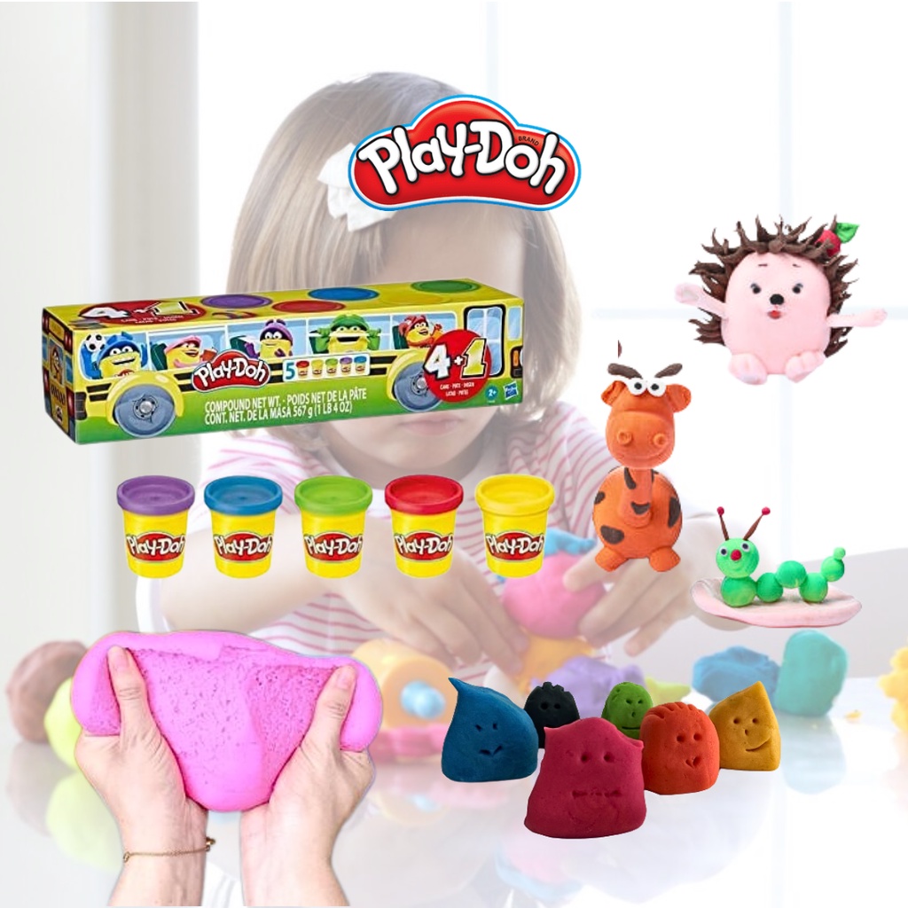 Original Play-Doh Back To School 5-Can of Modelling Compound Play Dough ...