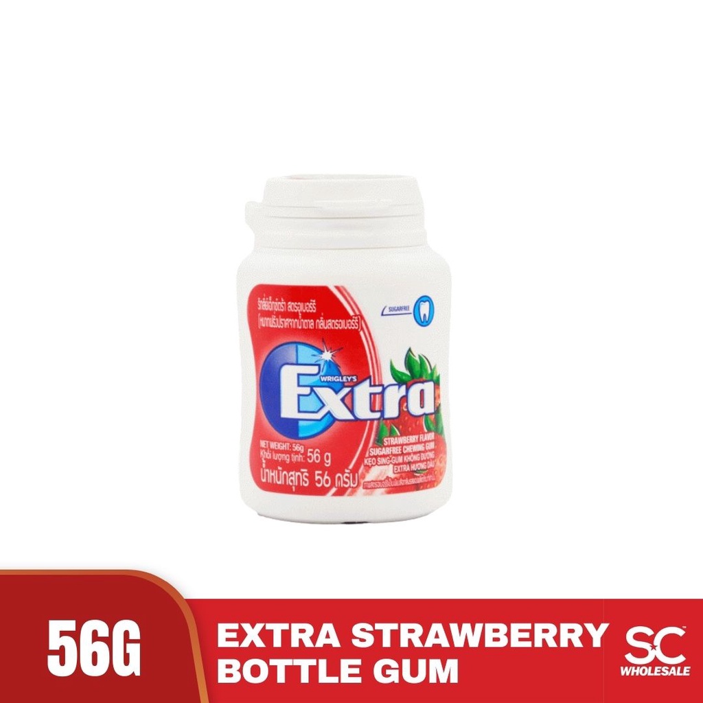 Wrigley's Extra Strawberry Chewing Gum Bottle 56g | Shopee Malaysia