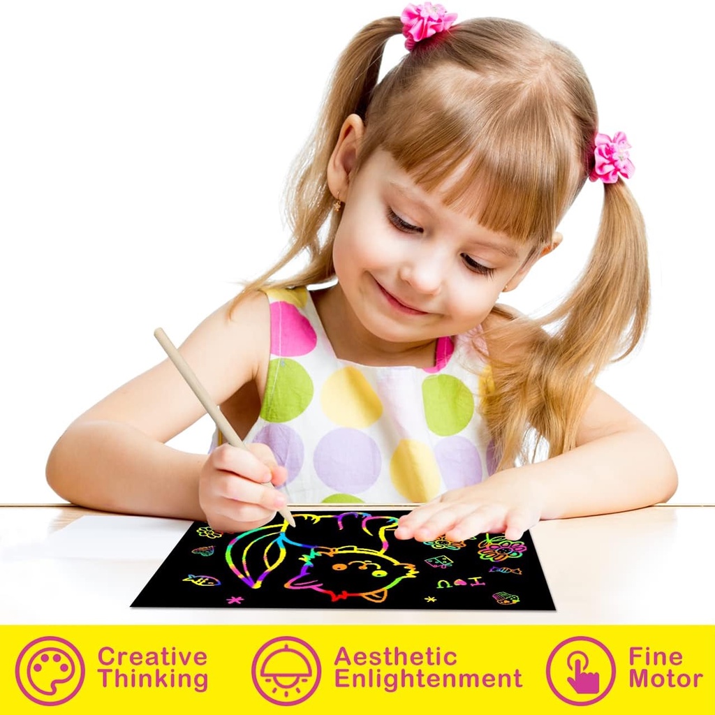 Realeos Scratch Sand Painting 3D EVA Foam Book Cartoon DIY Colouring ...