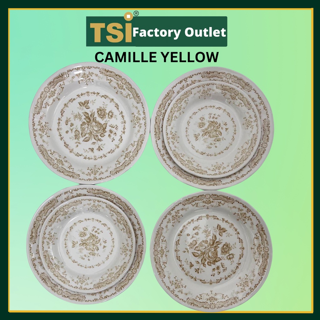 CLAYTAN SET PINGGAN MAKAN | BASIC SET - CAMILLE YELLOW Ceramic Set ...