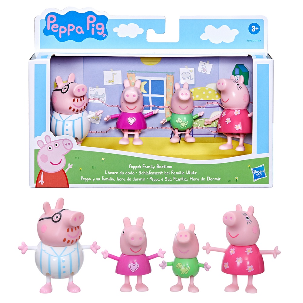 Peppa Pig Peppa's Adventures with Peppa's Family Bedtime 4 Figures For ...