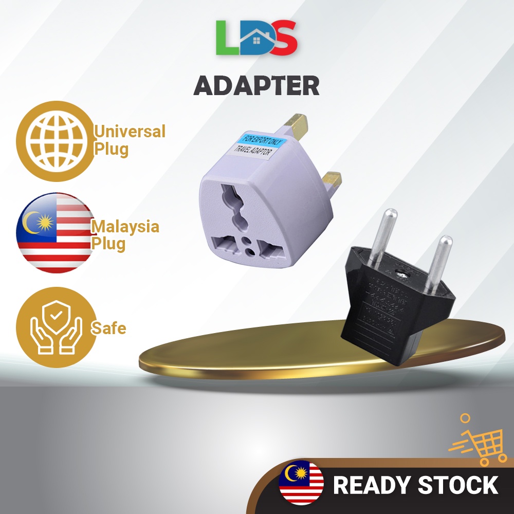 LDS 3 Pin Universal Adapter Plug Head UK 3 Pin Malaysia China Plug ...