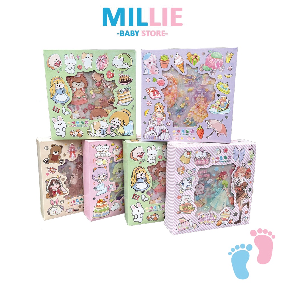 MILLIE Cute Decorative Stickers On Note Book Girls Design Sticker ...