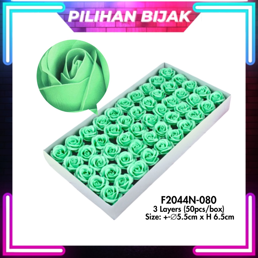 50pcs Layer Korea Rose Soap Flower Soap Flower With Base Fragrant Scent ...