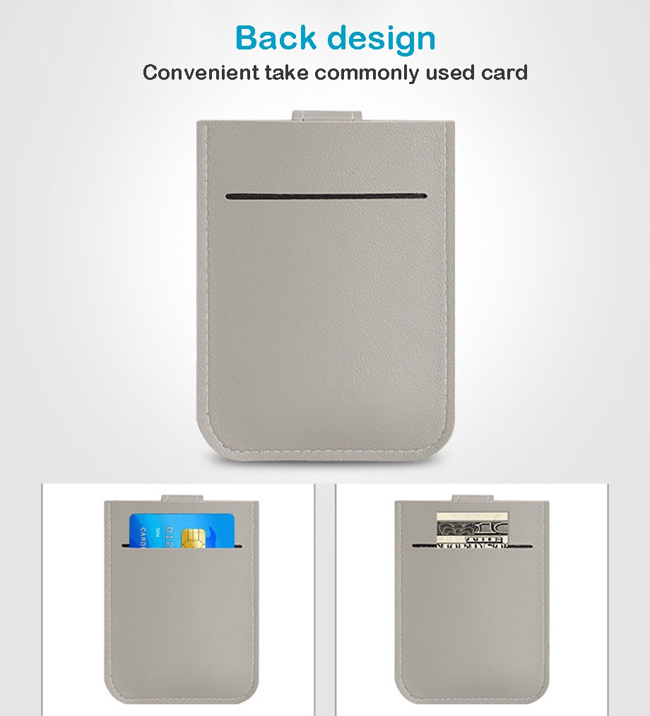 4 Slot Portable Pull-Out Multi Cards Holder Wallet PU Leather Card Slot ...