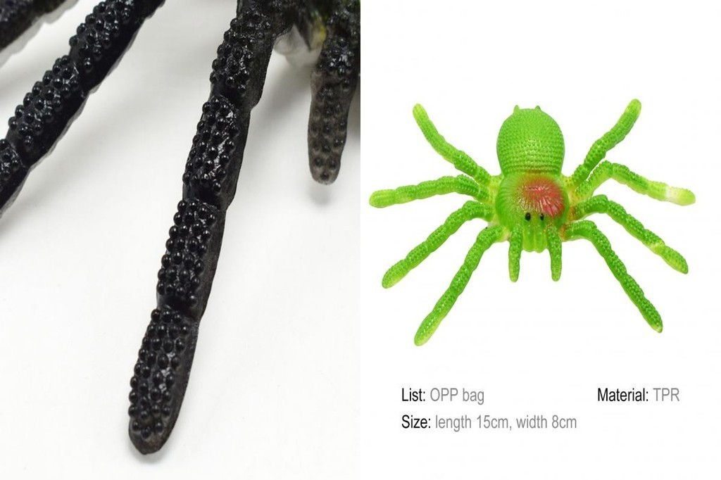 CHEER Tricky Toy Realistic Soft PVC Spider Action Model Insect Toy ...