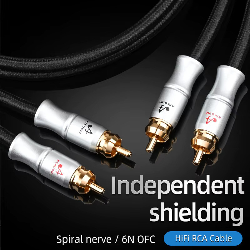 Hifi RCA Cable High Qaulity 6N OFC Dual RCA to Dual RCA for Car ...