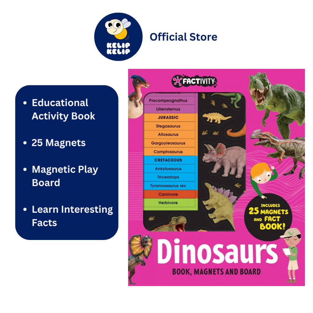 Dinosaurs Factivity Magnetic Folder & Book With Dino Magnets & Play ...
