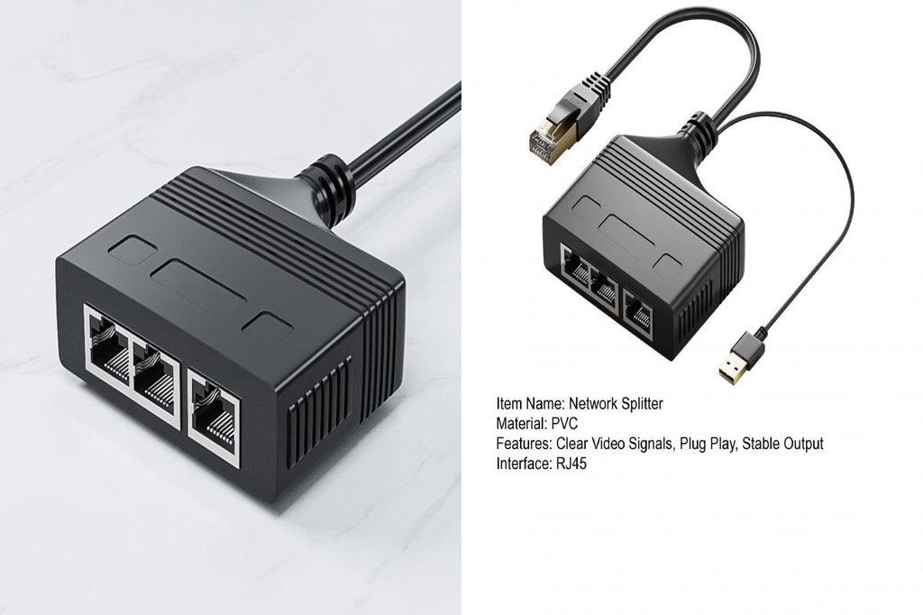 RGA Widely Compatibility Network Splitter Office Use RJ45 Network ...