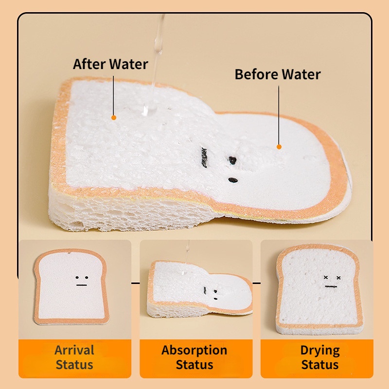 Compressed Wood Pulp Sponge Multifunction Magic Wood Pulp Dishwashing ...