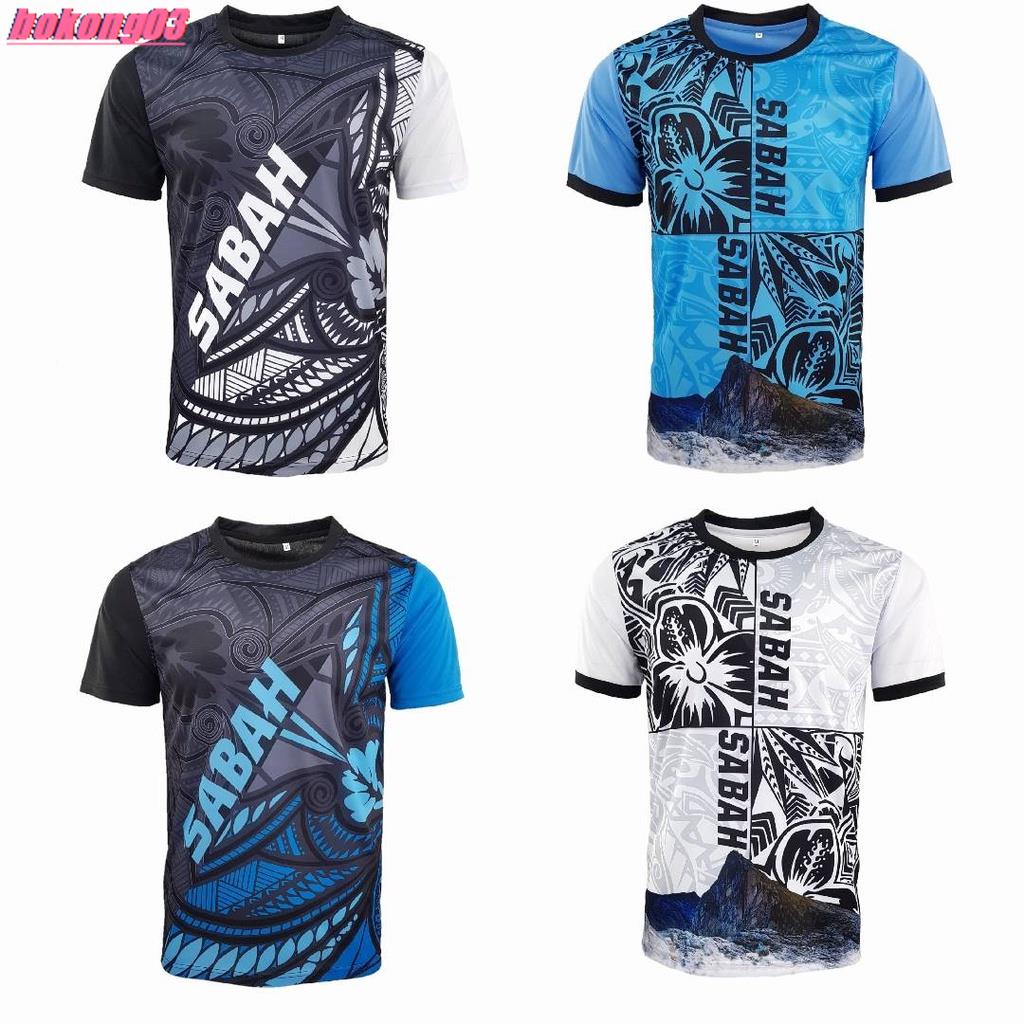 (bokong03) T-shirt Sabah Sabahan Batik Jersey Material | Baju T-shirt ...