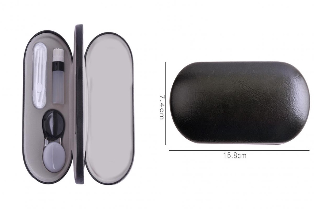 Eyeglasses Case Portable Double-sided Glasses Storage Case with Mirror ...