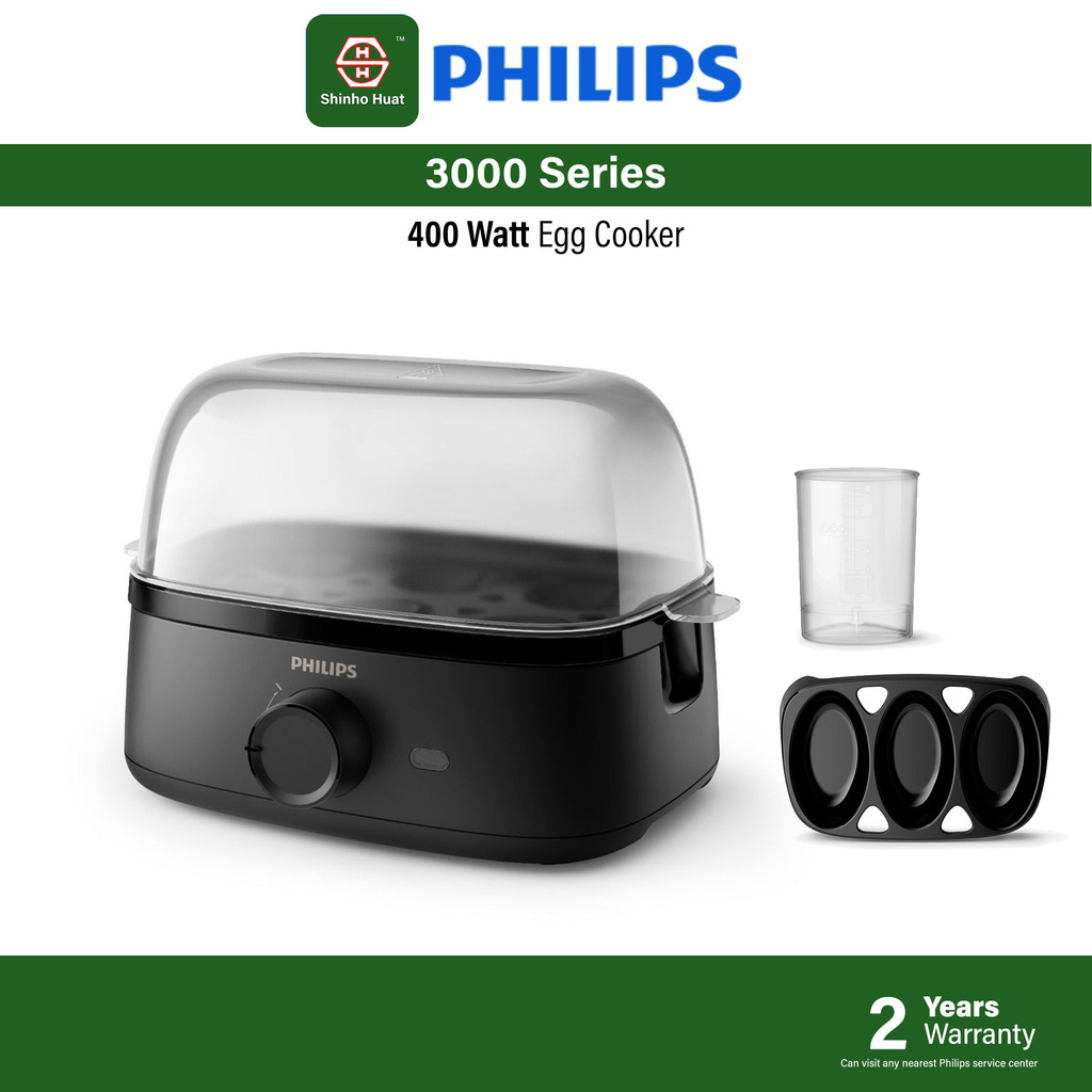 Philips Egg Cooker Hard Boiled Half Boiled Soft Boiled Poached HD9137 ...