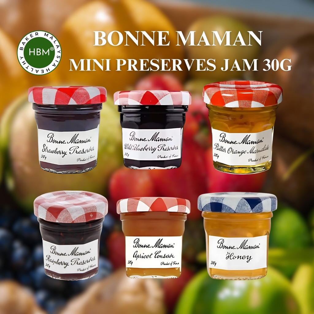 Bonne Maman Jam 30g / Mini Fruit Jam Jar / Jem Buah | (Blueberry ...