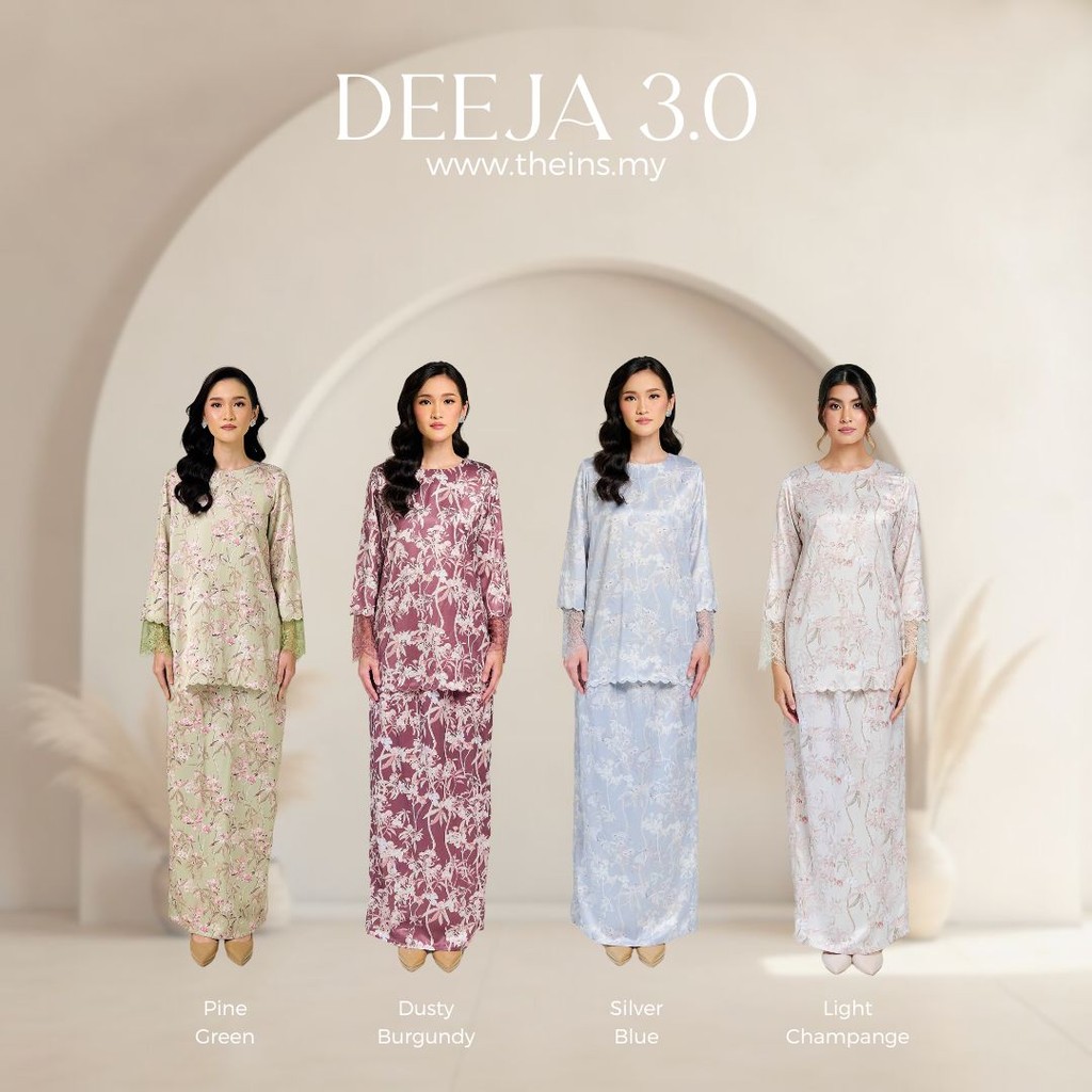 Theins Deeja Kurung 3.0 Premium Satin Raya 2025 | Shopee Malaysia