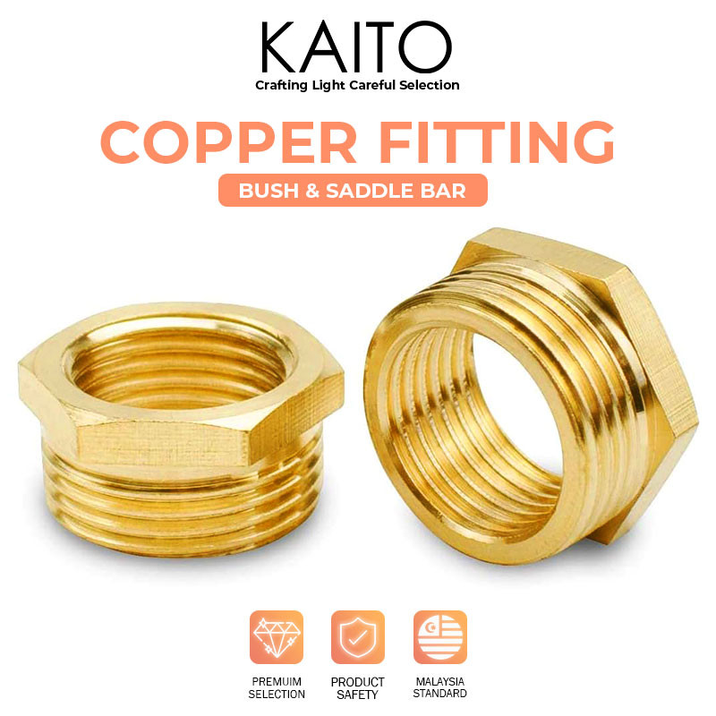 Copper Bush Copper Saddle Bar Pipe Fitting Reducing Bush Male to Female ...