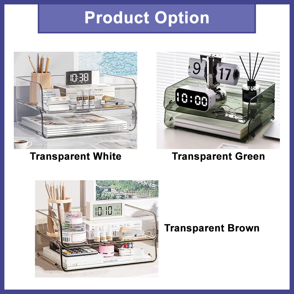 Innohut Stackable Transparent Document Rack File Document Letter Paper ...