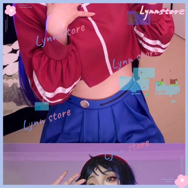 MISIDE Mita Cosplay Costume&Wig Cap-Wearing Mita Cappie Outfit Carnival ...