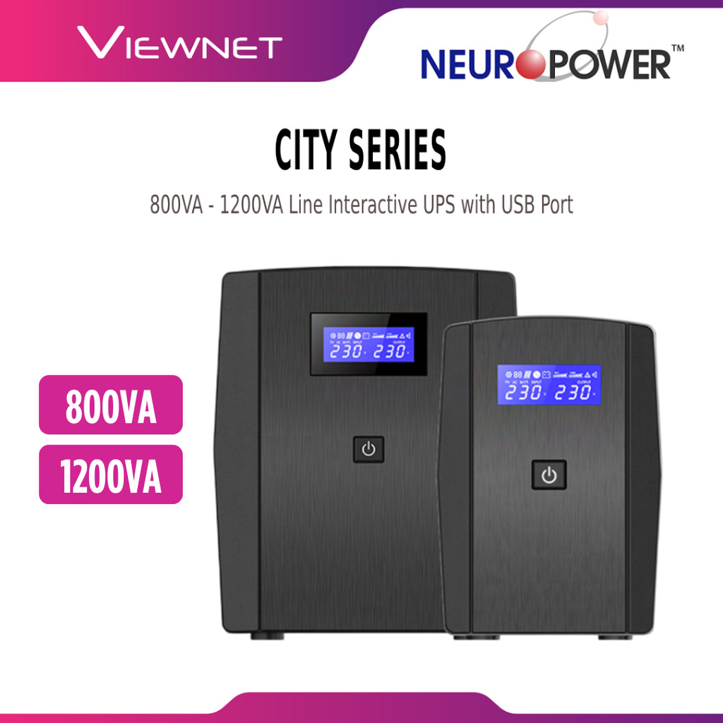 NEUROPOWER CITY 800-USB (800VA) / CITY 1200 - USB (1200VA) UPS AVR ...