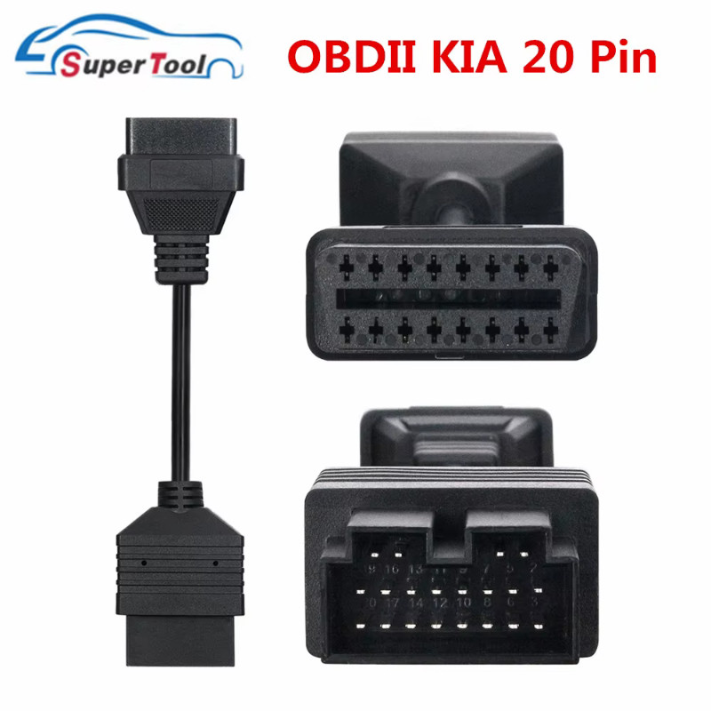 For KIA 20Pin To 16Pin Adapter OBD2 OBD Diagnostic Adapter Cable KIA 20 ...