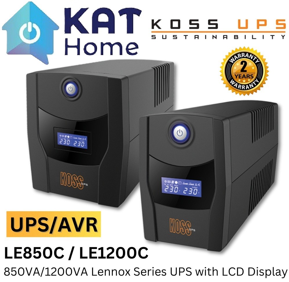 KOSS LE-850C 850VA / LE-1200C 1200VA / LE-3000C 3000VA UPS AVR, LCD ...