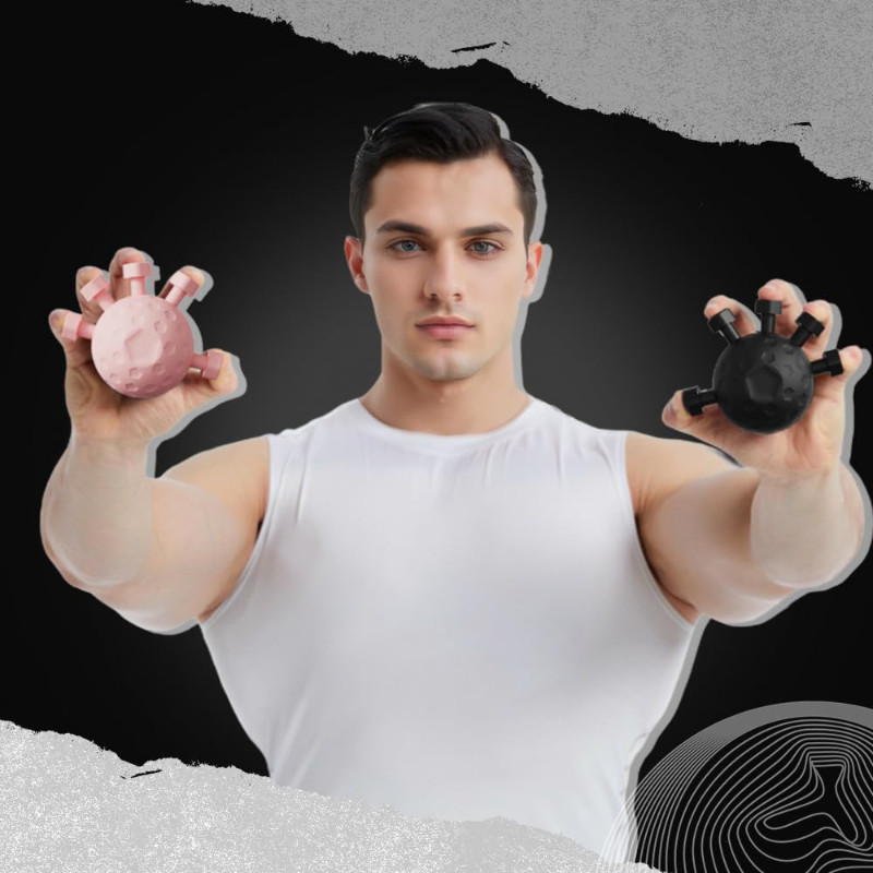 (🔥MY stock🔥) 2pcs Finger Grip Strength Enhancer 45kg Five-Finger Grip ...