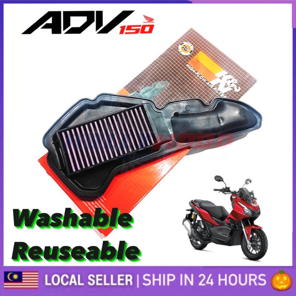 HONDA ADV150 K&N RACING AIR FILTER AIR FLOW HIGH PERFORMANCE POWERFULL ...