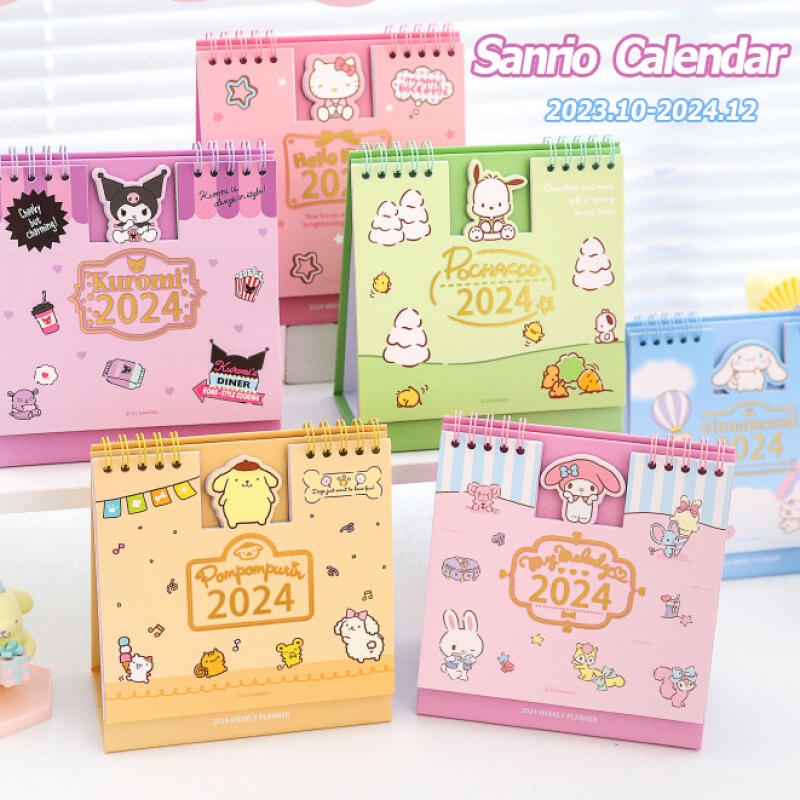 2024 Cute Calendar Mini Desktop Calendar Creative Notepad Countdown ...