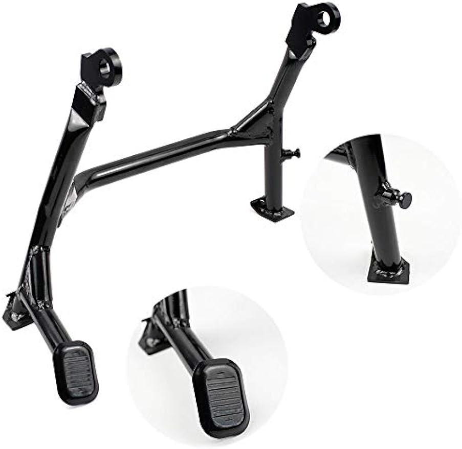 Center Stand Black Metal Center Stand Bracket Mount Parking Lot Solid ...