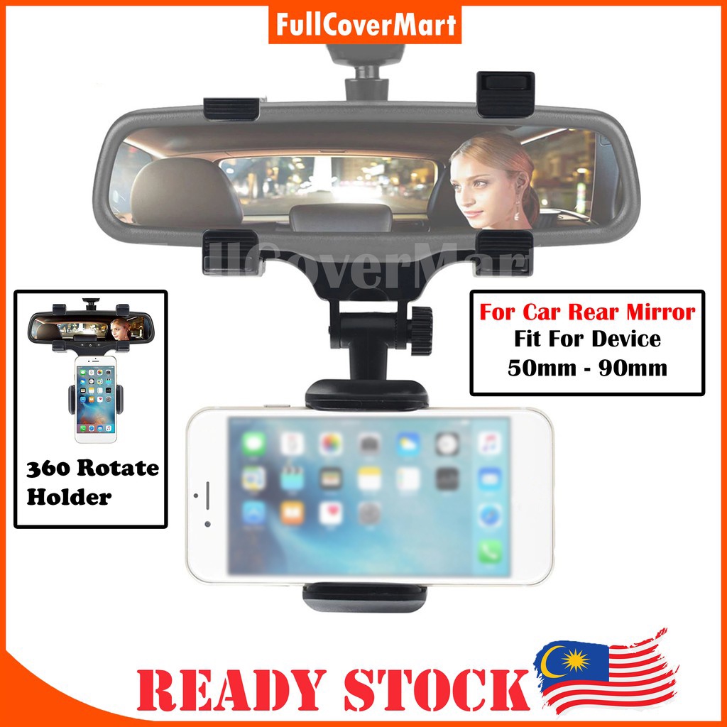 (HOL17) 360 Universal Car Rear View Mirror Mount Holder Mobile | Shopee ...