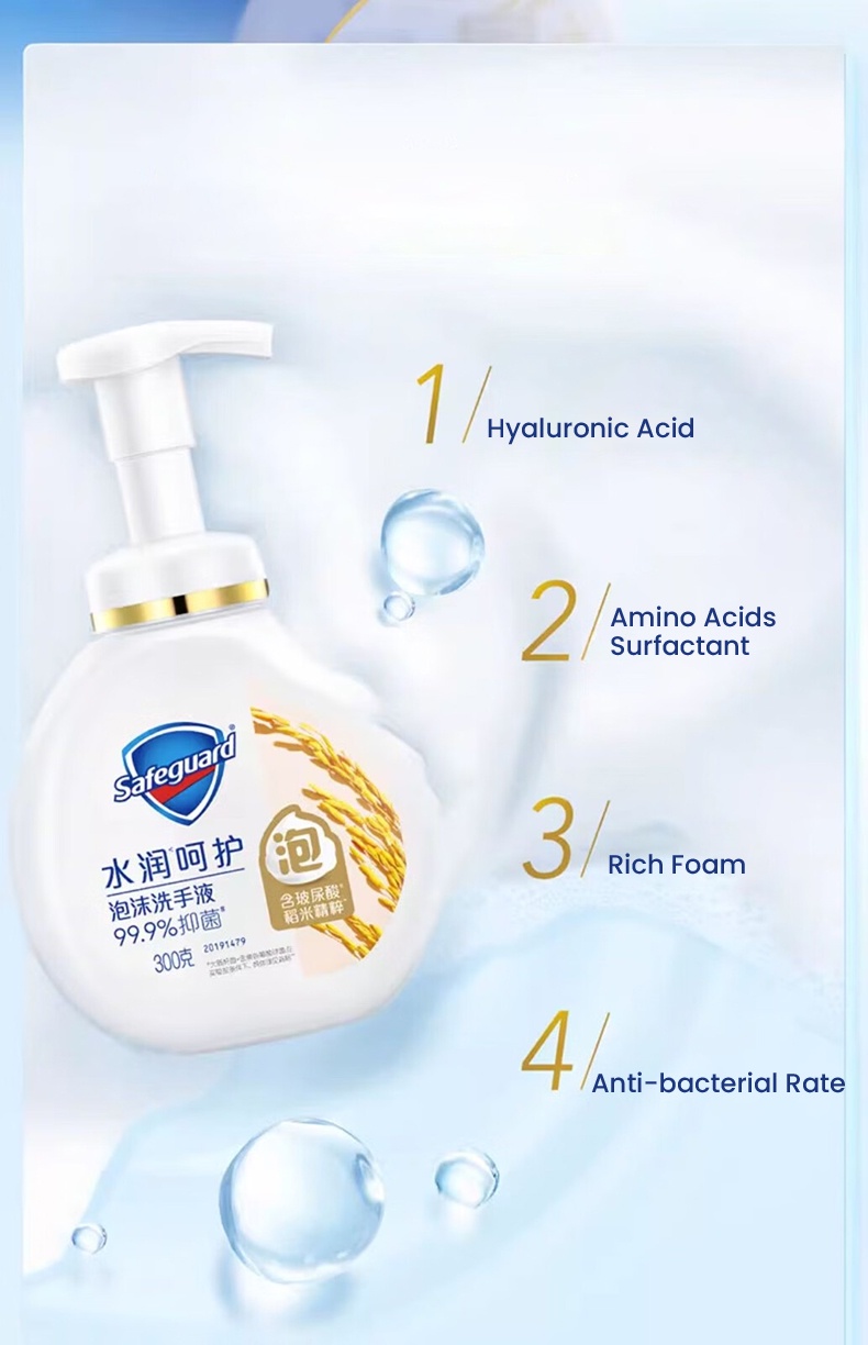 Safeguard Foaming Hand Wash Anti-bacterial Liquid Soap 300g | Shopee ...