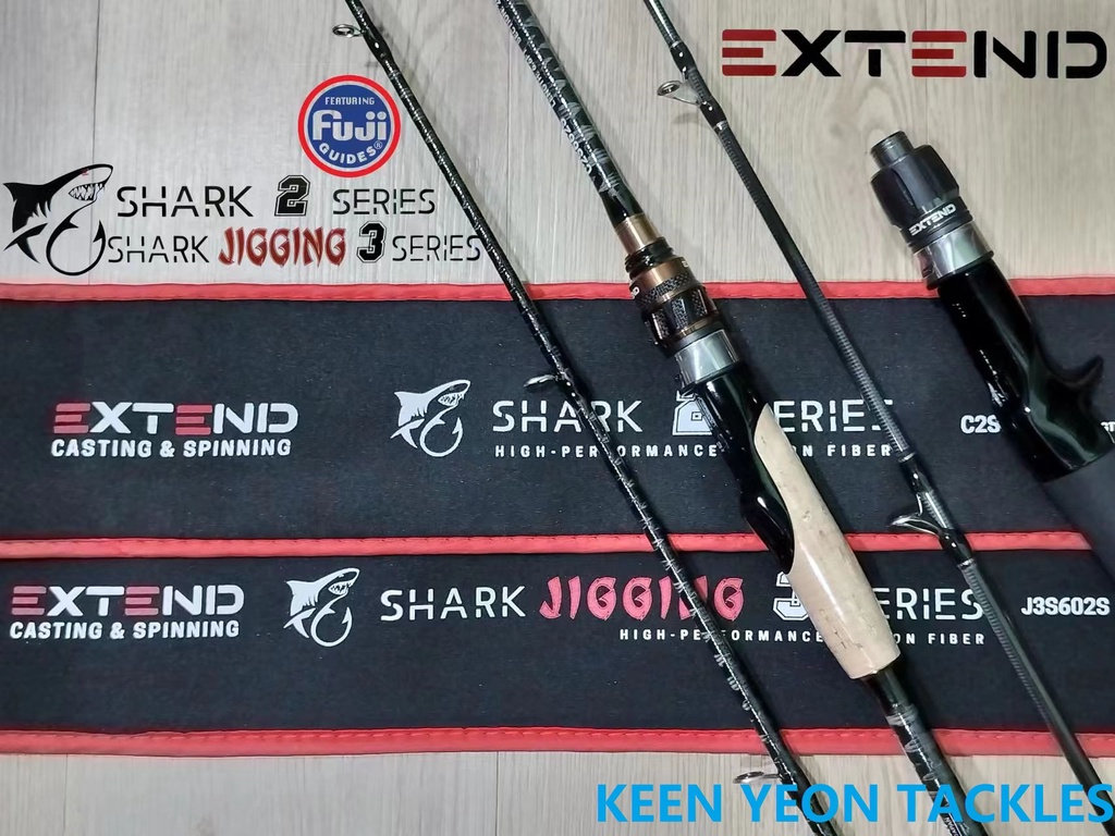 EXTEND SHARK 2 / SHARK JIGGING 3 SPINNING/ BAITCASTING (BC) FISHING ROD ...