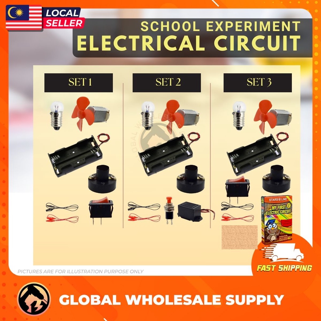 Students Electrical Circuit School Electronic Kits Experiment Set With ...