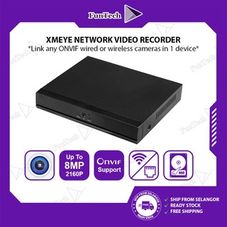FunTech XMeye Pro 8CH / 16CH Up To 8MP H.265 Network Video Recorder ...