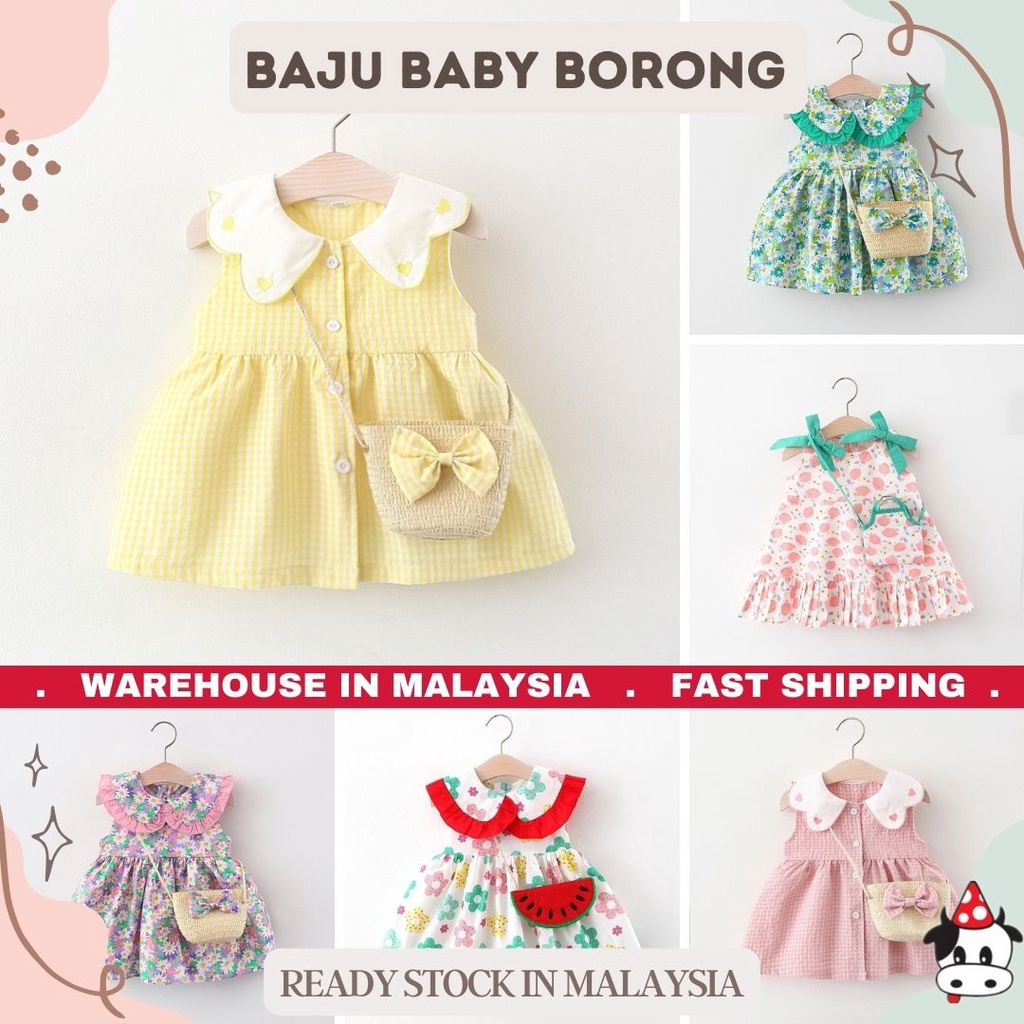 [ BAJU BABY BORONG ] 3m-3y Gaun Baby Girl Dress & Bag Kids Clothes ...