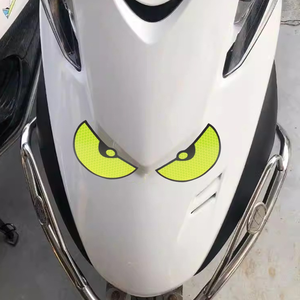 Strongly Reflective Devil Eye Car Stickers Night Driving Safety Warning ...