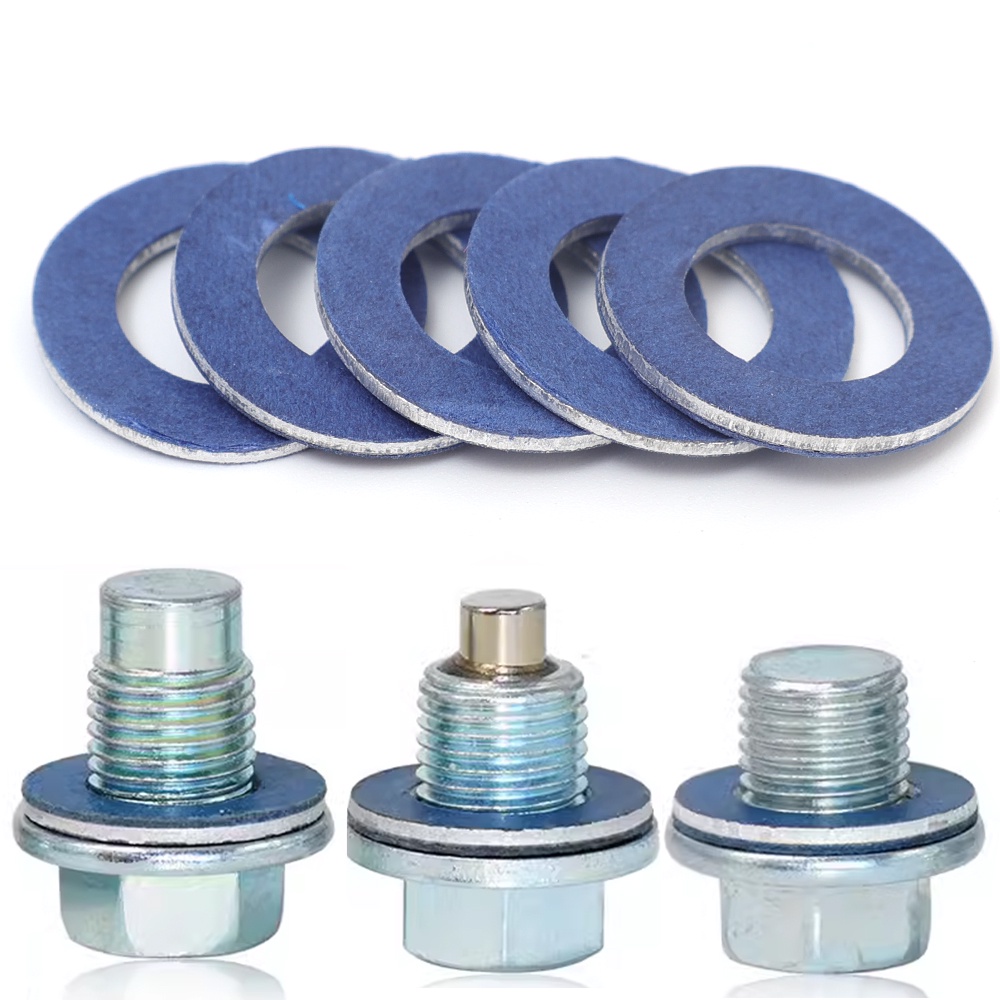 Car Aluminum Oil Drain Plug Gaskets Crush Washer Seals for Engine ...