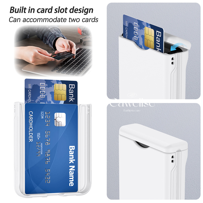 Premium Modern Neat Style Spring-Loaded Hinge Cover Wallet Casing ...