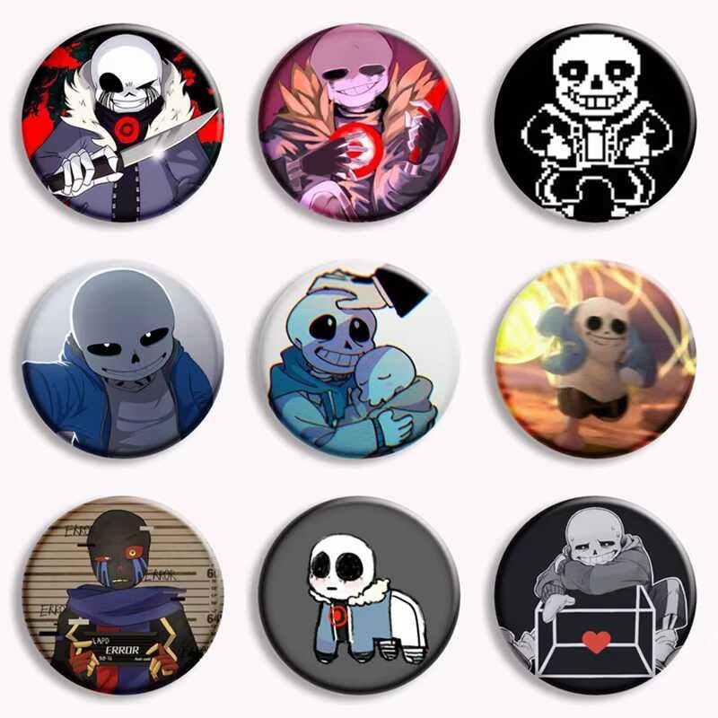 Anime Game Undertale Sans Button Pin Character Error Link Killer Sans ...