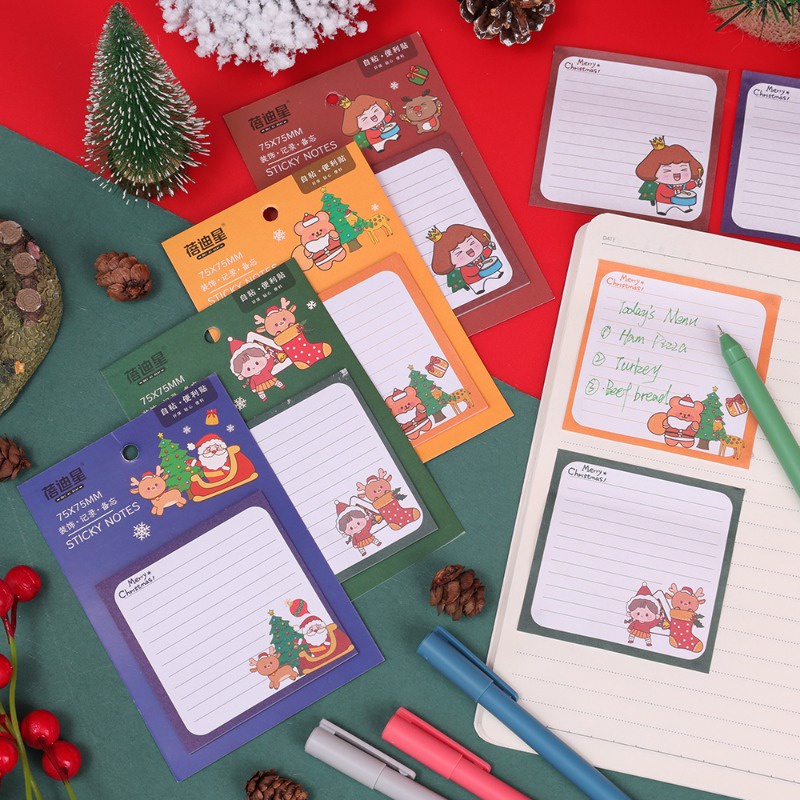 School Office Stationery Supplies / Christmas Tree Bear Writable Sticky ...