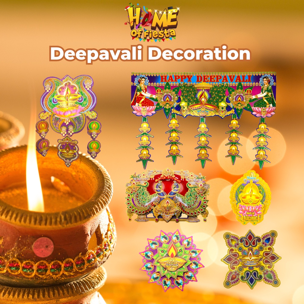 HOFS Deepavali Wall Collection 3D Sticker Diwali Hanging Ornament Wall ...